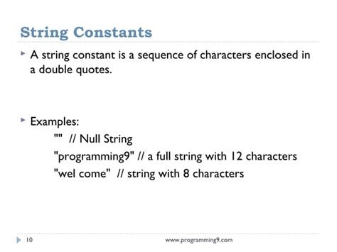 constants in c programming