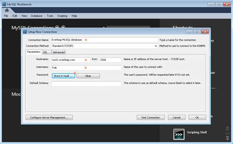 backing up a mysql database using mysql workbench everleap