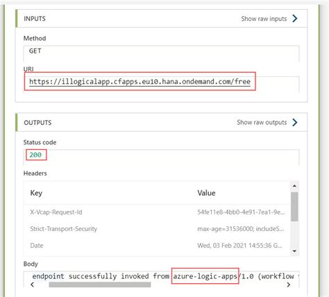 how to call sap btp application scheduled by microsoft azure logic app