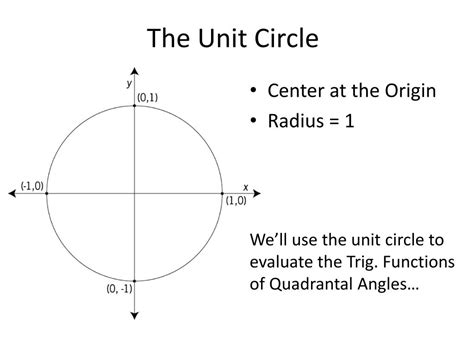 ppt trigonometric functions the unit circle powerpoint presentation fdd