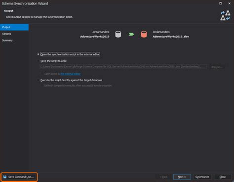 schedule database synchronization