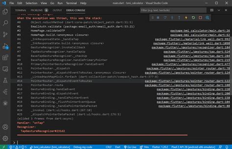 flutter exception caught by gesture stack overflow