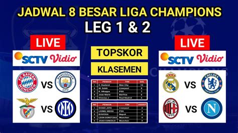 Jadwal 8 Besar Liga Champions Live Sctv Man City Vs Bayern Munchen