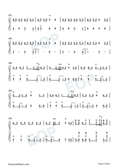 Setsuna Xomu双手简谱预览3 钢琴谱文件（五线谱、双手简谱、数字谱、midi、pdf）免费下载