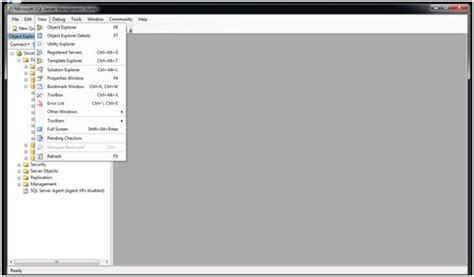 using sql server templates —