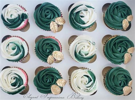 Graduation Party Cupcakes Wedding Cake Emerald Green Green Cupcakes