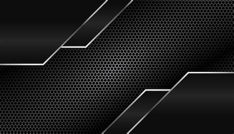 Fondo De Líneas De Metal De Fibra De Carbono Negro Oscuro Vector Gratis