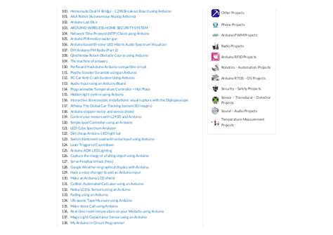 arduino projects pdf download list jan 2015