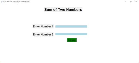 how to print sum of two numbers in python with source code