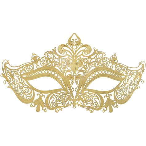 gold filigree masquerade mask 7in x 4in party city