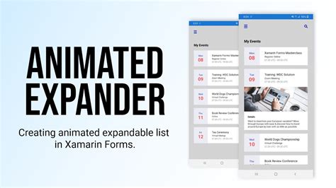 animated xamarin forms expander creating an animated expandable list