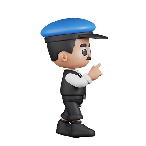 Premium Psd 3d Character Driver Touch Pose