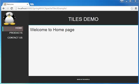 spring 4 mvc apache tiles 3 example websystique