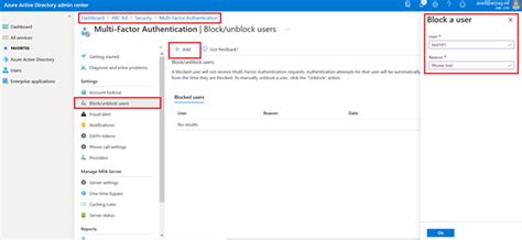 how block and unblock users for mfa requests csp msp 24 x 7 support
