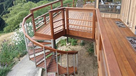 Ipe Deck Spiral Stairs Spiral Stairs Deck Stairs Cool Deck