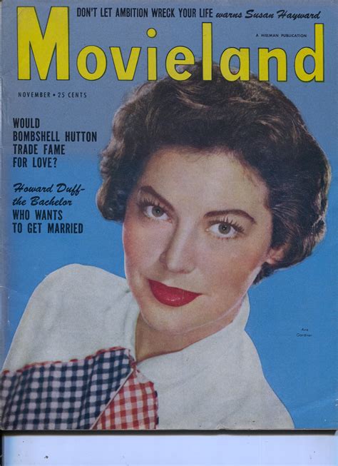 Movie Life Ava Gardner Susan Hayward Kirk Douglas Jane Russell Nov
