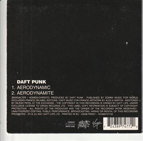 Cd Single Daft Punk Aerodynamic Daft Punk Muziek