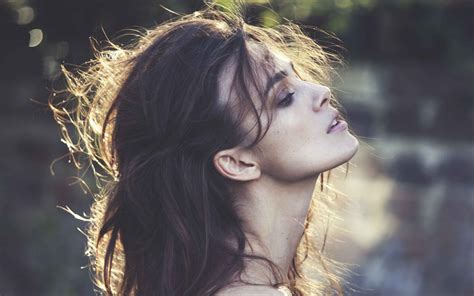 Wallpaper Face Women Long Hair Brunette Open Mouth Keira