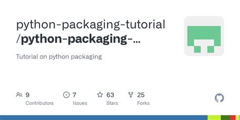 github python packaging tutorial python packaging tutorial tutorial