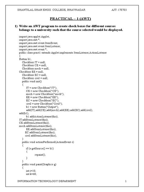 advance java practical list java servlet databases