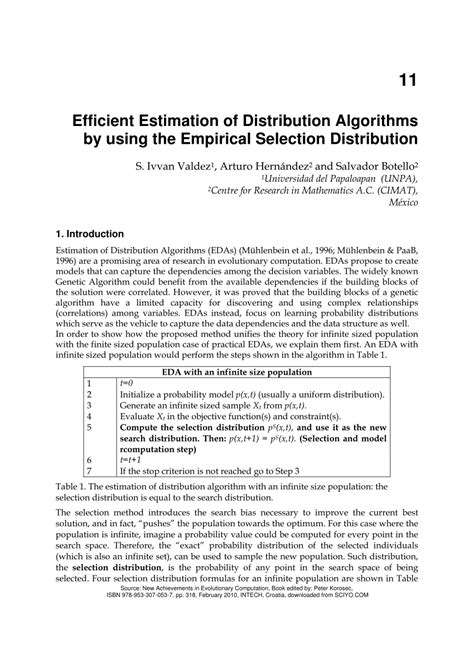 pdf efficient estimation of distribution algorithms by using the
