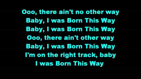 Lady Gaga Born This Way Lyrics Youtube