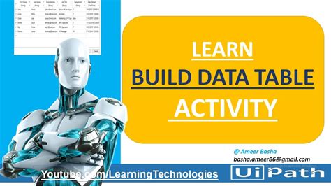uipath tutorial day 45 build data table activity data table