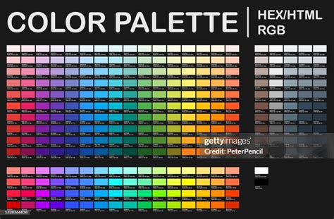 Color Palette Color Chart Print Test Page Color Codes Rgb Hex Html