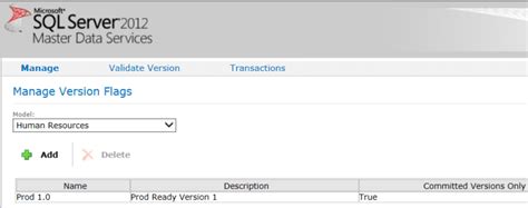 how to version a sql server master data services model