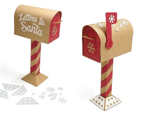 Letters To Santa Mailbox Svg Dxf With Printable Stationery Cardstock