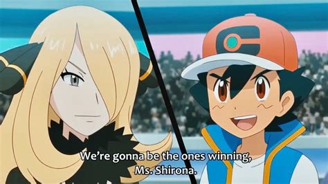 Pokémon Journeys Ash Vs Cynthia Part 2 Full Battle Legends Are Made
