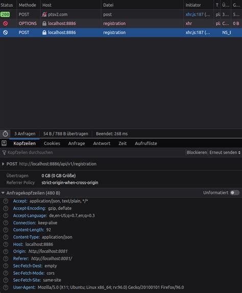 spring boot vue js axios post request blocked stack overflow