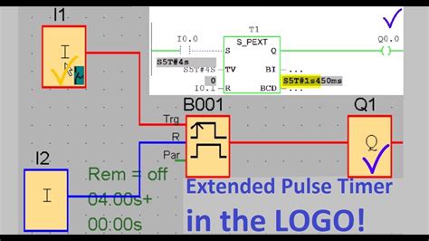 siemens plc extended pulse timer in the logo by logo soft comfort
