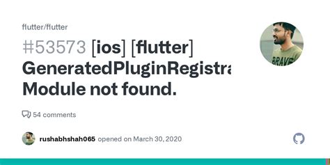 [ios] [flutter] generatedpluginregistrant m module not found · issue