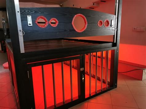 Bondage Bed With Cage And Light Bedroom Fetish Bed Fetish Toys Bondage
