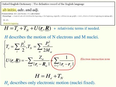 Ppt Introduction To Ab Initio Methods I Powerpoint Presentation Free