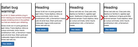 html how to put arrows between sections on the same row using twitter
