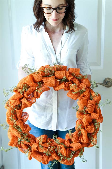Handmade Autumn Burlap Wreath Tutorial Momadvice
