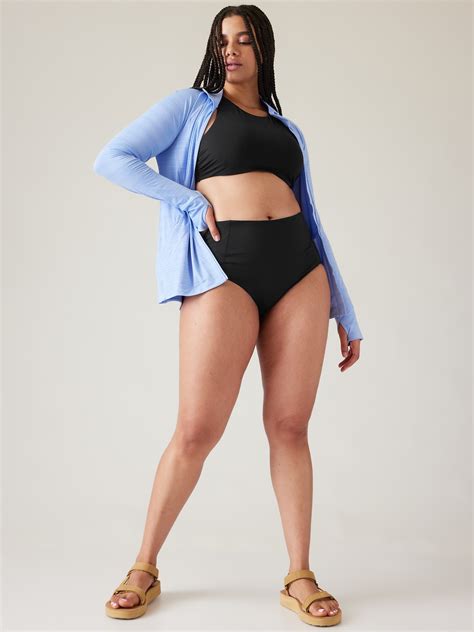 Plus Size High Waisted Swim Shorts
