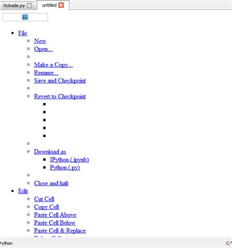 python why does enthought canopy launch ipython notebook html text