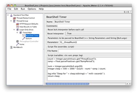 beanshell timer in jmeter take the first step