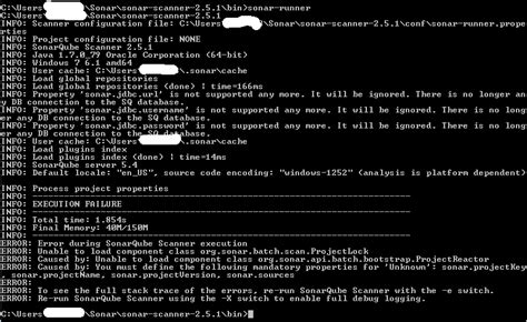 error during sonarqube scanner execution stack overflow