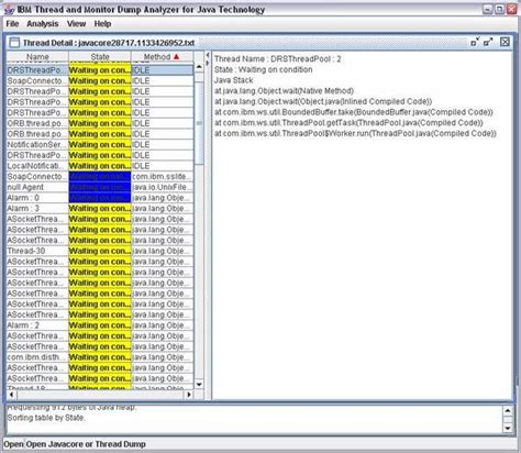 ibm thread and monitor dump analyzer for java
