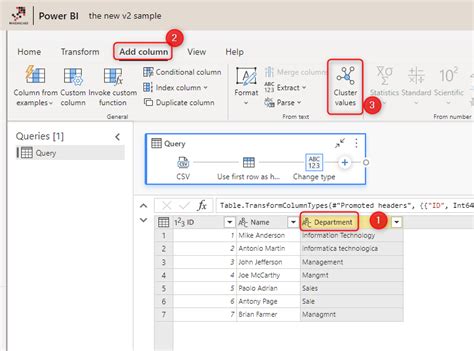 fuzzy clustering in power bi using power query finding similar values