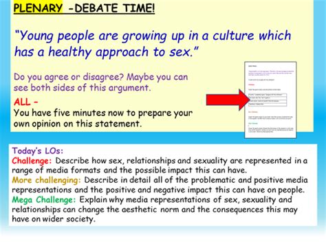Sex And The Media Pshe Teaching Resources