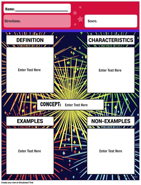 Frayer Model 14 القصة المصورة من قبل Worksheet Templates