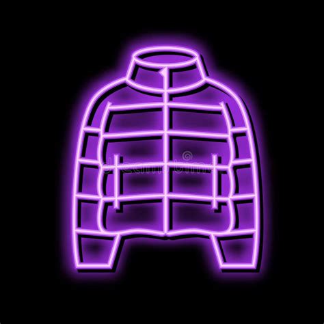 Puffy Jacket Outerwear Female Color Icon Vector Illustration Stock