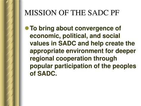Ppt Presentation On The Sadc Pf Sadc Parliament Powerpoint