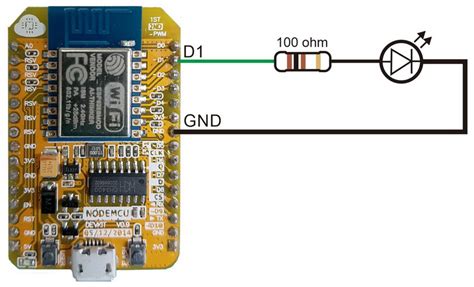 arduino er blink nodemcu on board led using ide with esp8266 core for