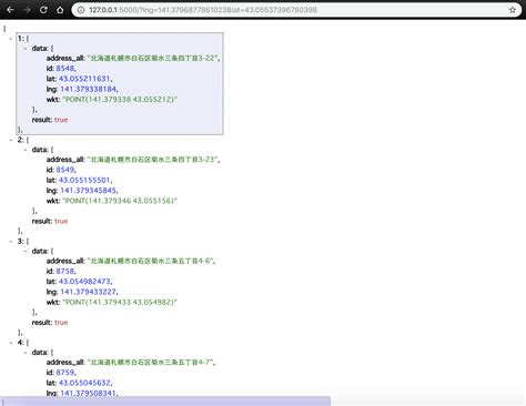 dayjournal try 016 dbもパッケージしたサーバーレスapiで空間検索して可視化してみた